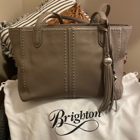 Brighton | Bags | Brighton Pretty Tough Studded Leather Tote | Poshmark